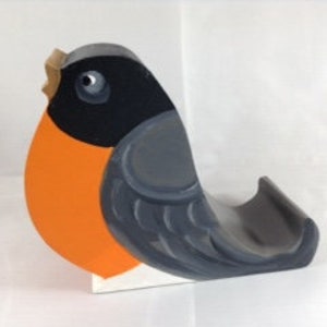 Robin Cell Phone Holder, Bird Cellphone Stand, iPad Holder, Wood Phone ...