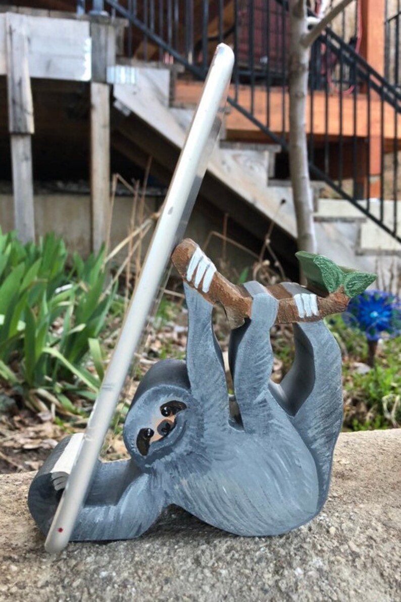 Sloth Cellphone Holder Wood Phone Holder Cell Phone Stand | Etsy