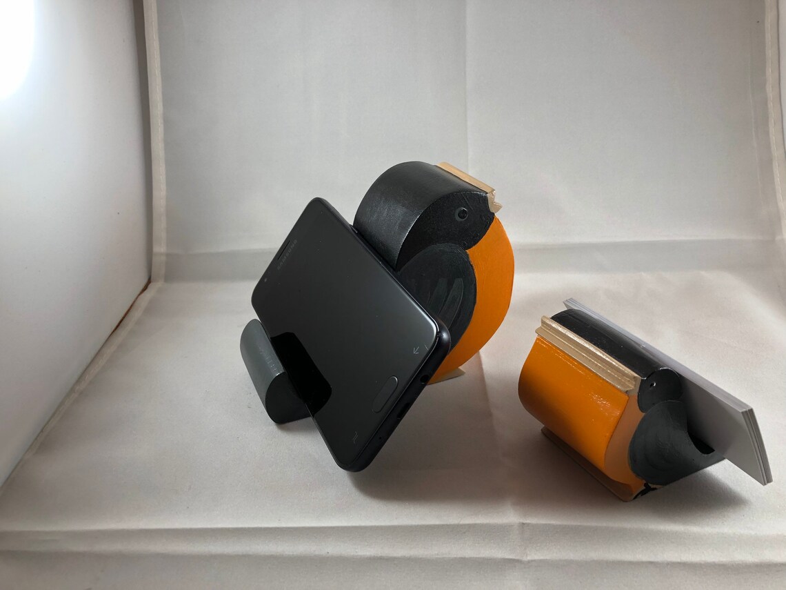 Robin Cell Phone Stand With Matching Business Card Holder | Etsy