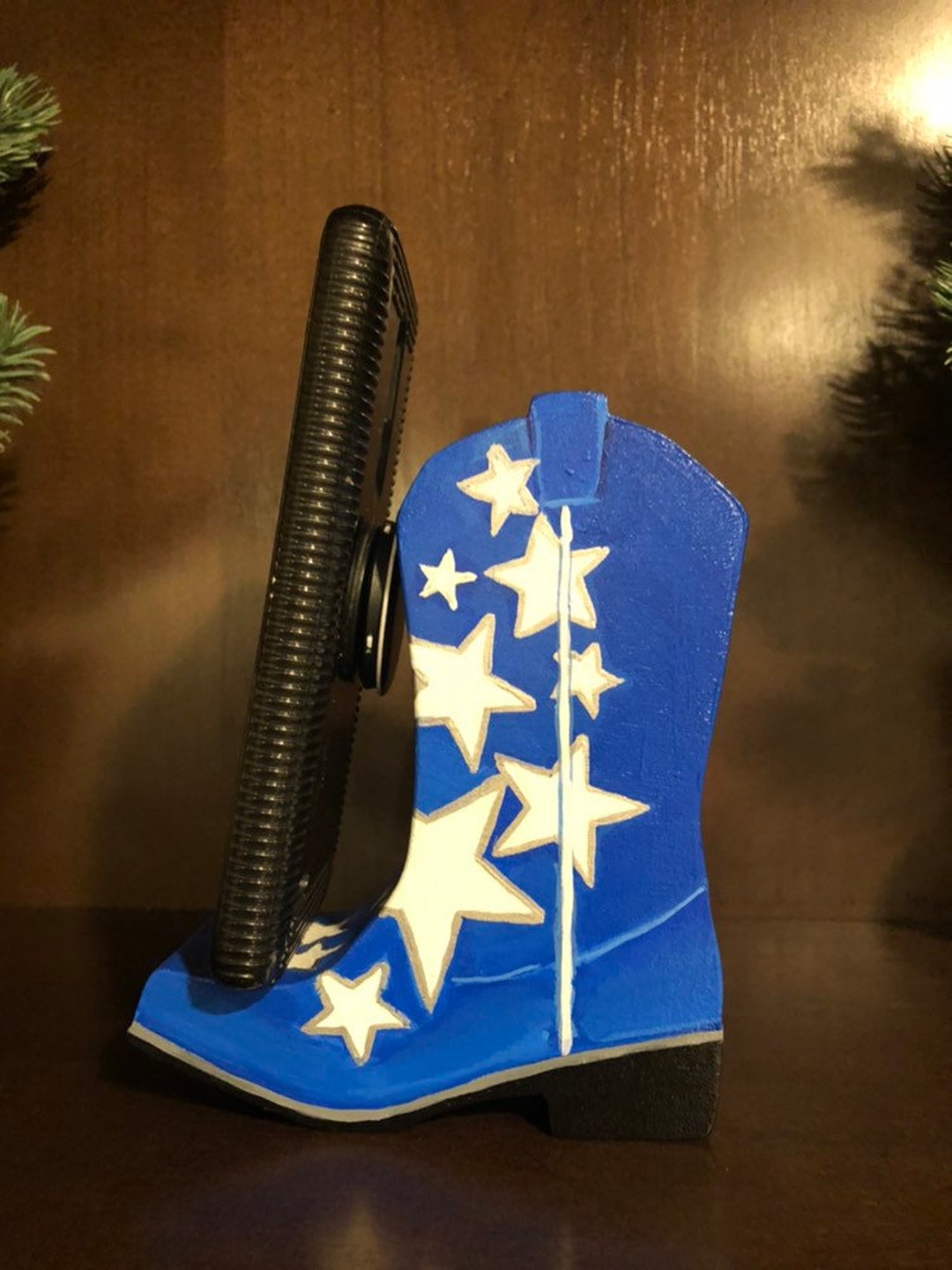 Cowboy Boot Cell Phone Holder, Wood Phone Holder, Cell Phone Stand ...