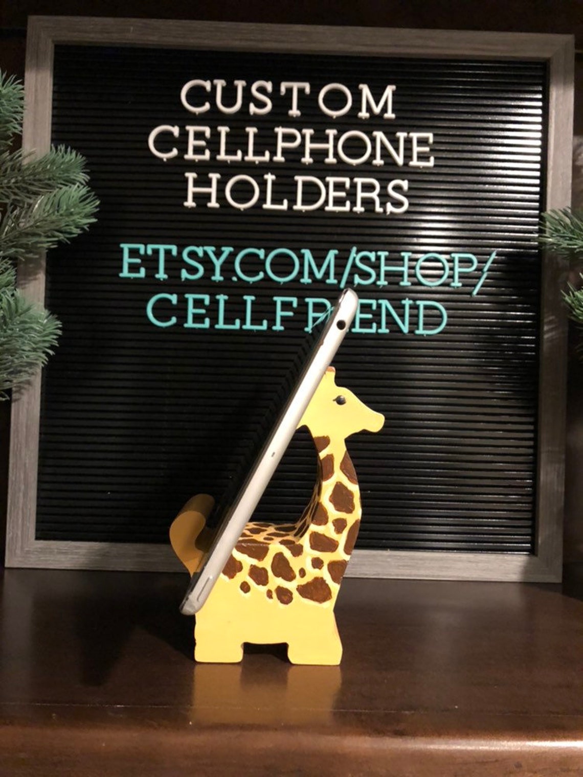 Giraffe Cell Phone Stand Wood Phone Stand Phone Holder Ipad - Etsy