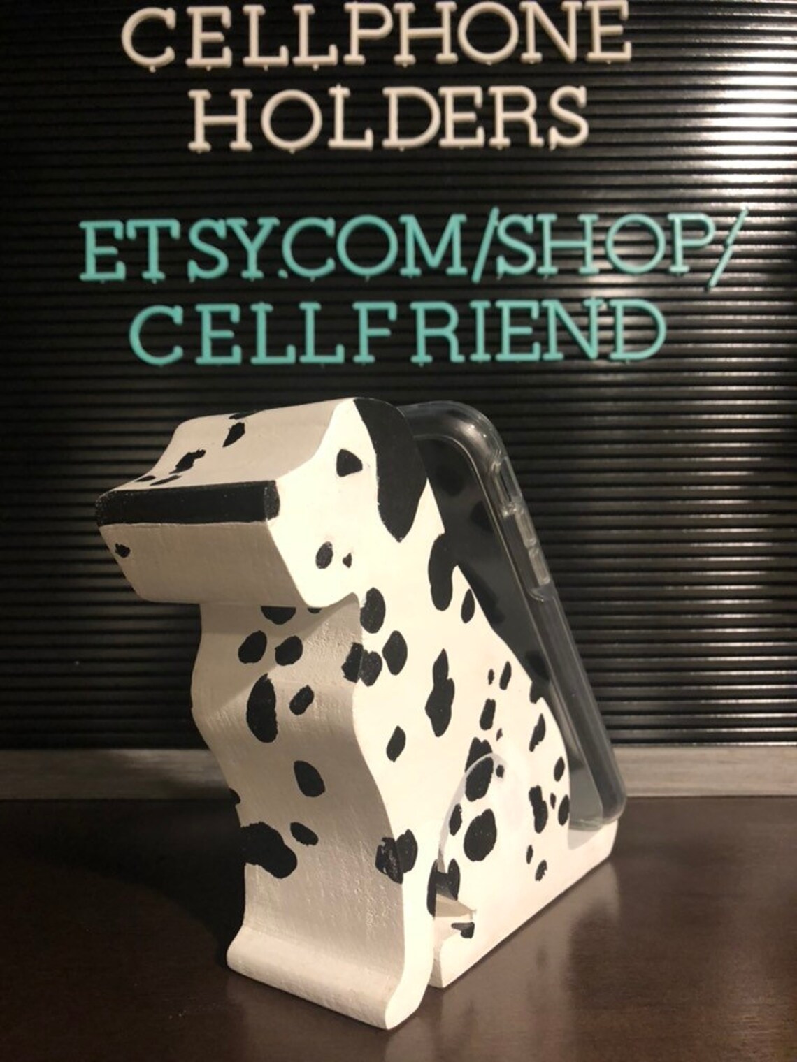 Dalmatian dog Phone Holder Wood Phone Holder Cell Phone | Etsy