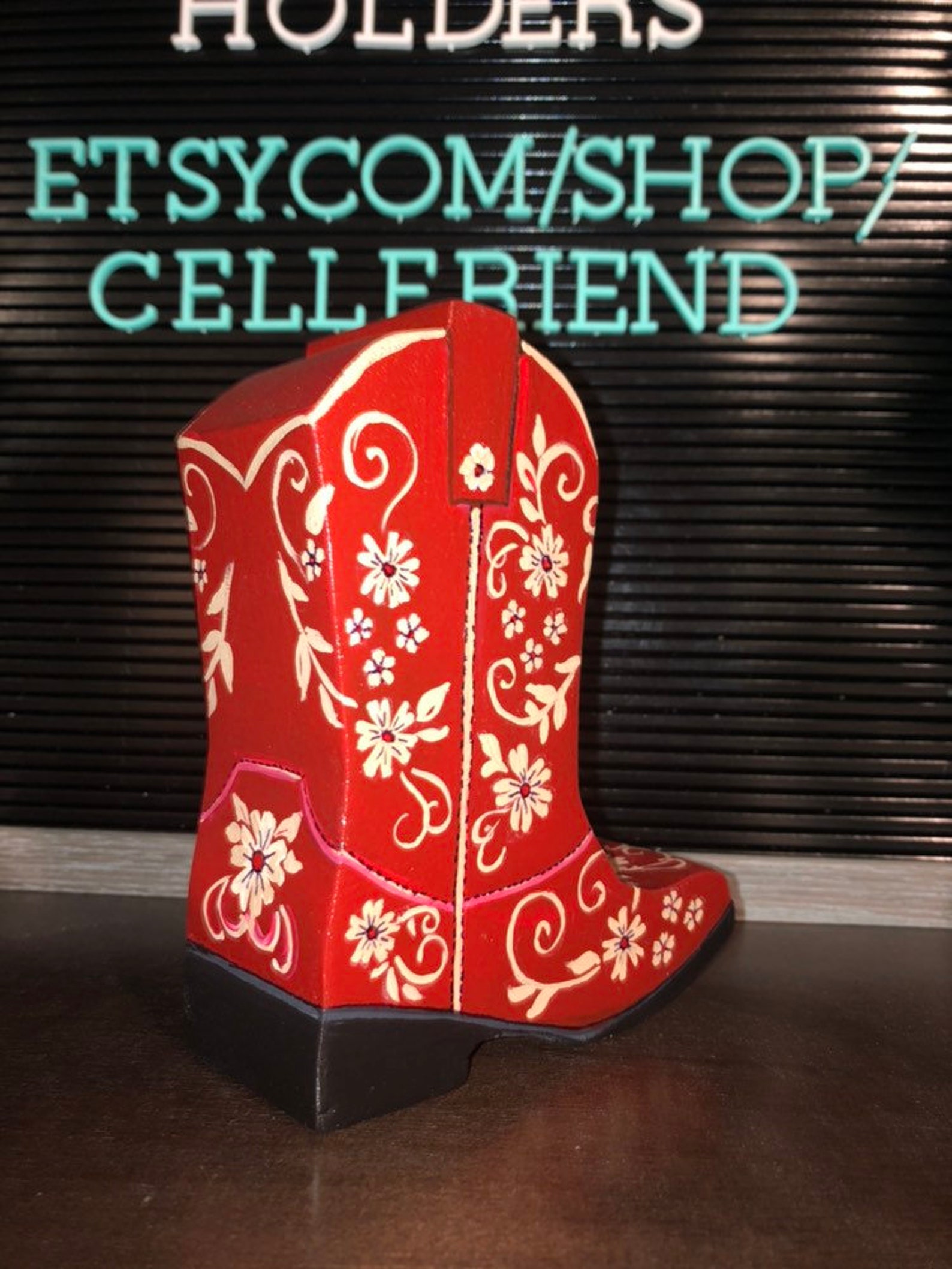 Cowboy Boot Cell Phone Holder Wood Phone Holder Cell Phone - Etsy