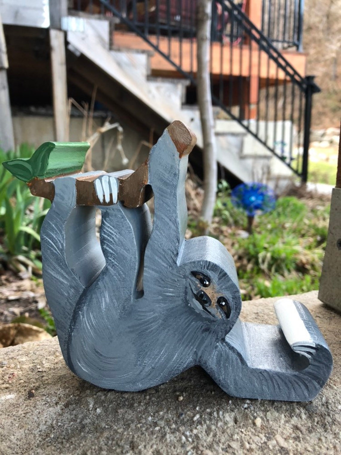 Sloth CellPhone Holder Wood Phone Holder Cell Phone Stand | Etsy