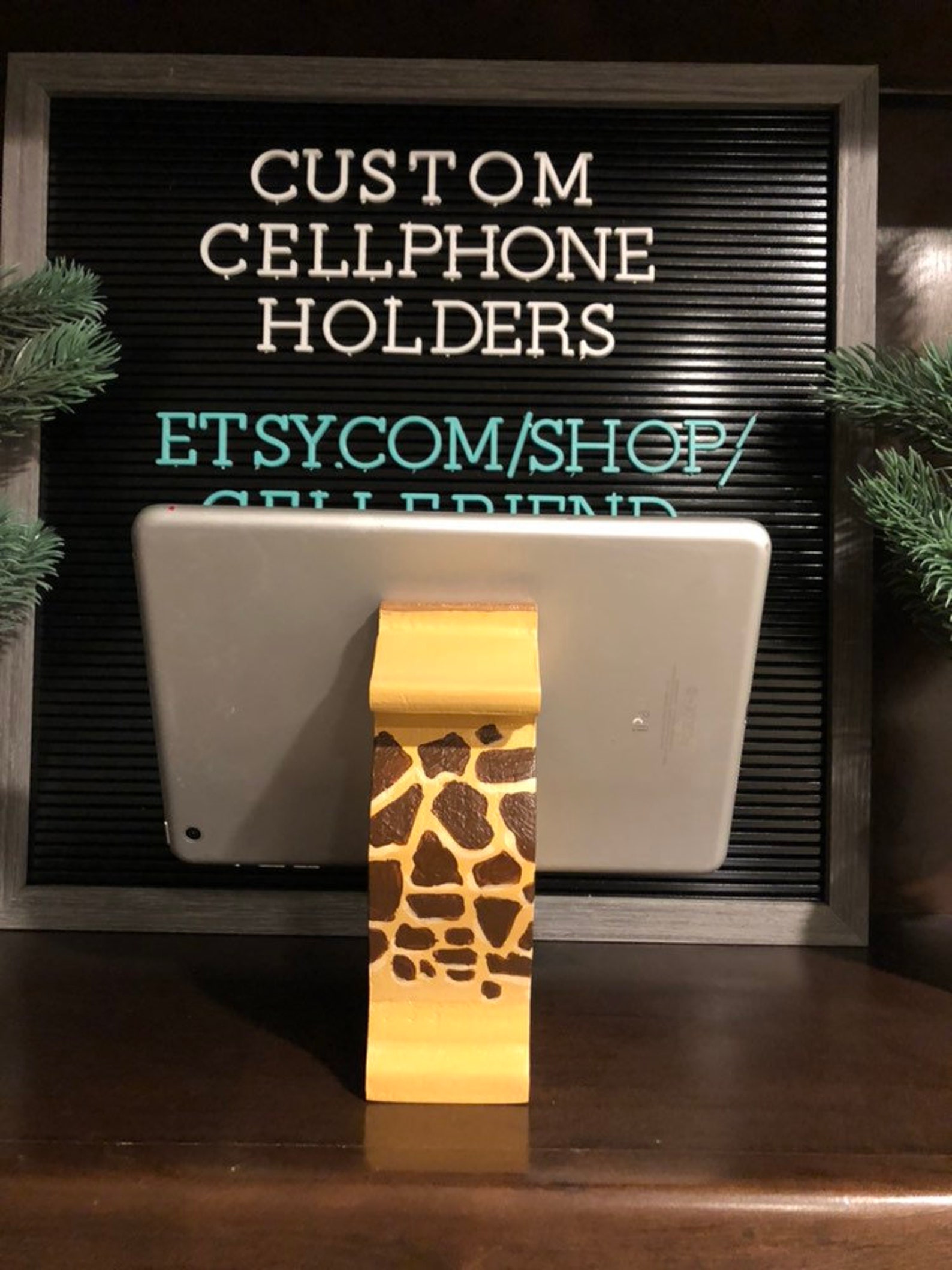 Giraffe Cell Phone Stand Wood Phone Stand Phone Holder Ipad - Etsy