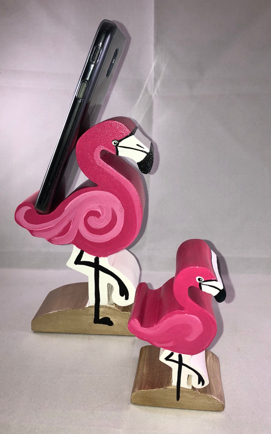 Flamingo Cell Phone Stand and Business Card Holder | Etsy
