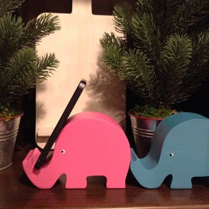 Elephant Phone Stand, iPhone Stand, Android Phone Stand, Homemade Wood ...