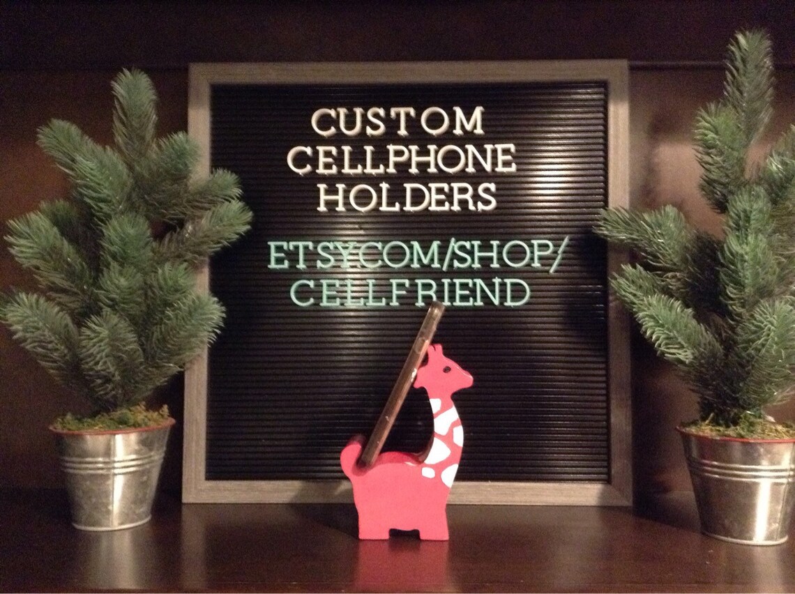 Giraffe Cell Phone Stand Wood Phone Stand Phone Holder Ipad - Etsy