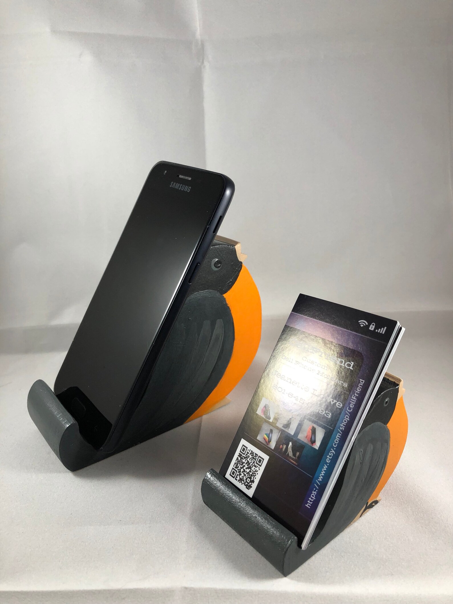 Robin Cell Phone Stand With Matching Business Card Holder | Etsy