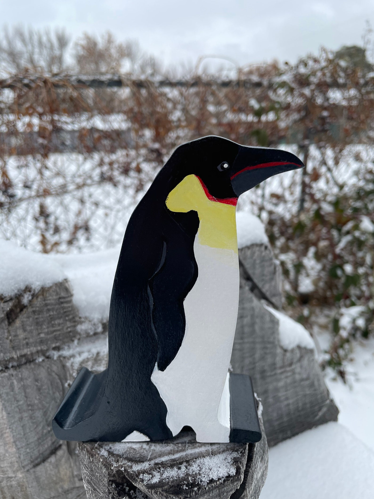 Penguin CellPhone Holder Wood Phone Holder Cell Phone Stand | Etsy