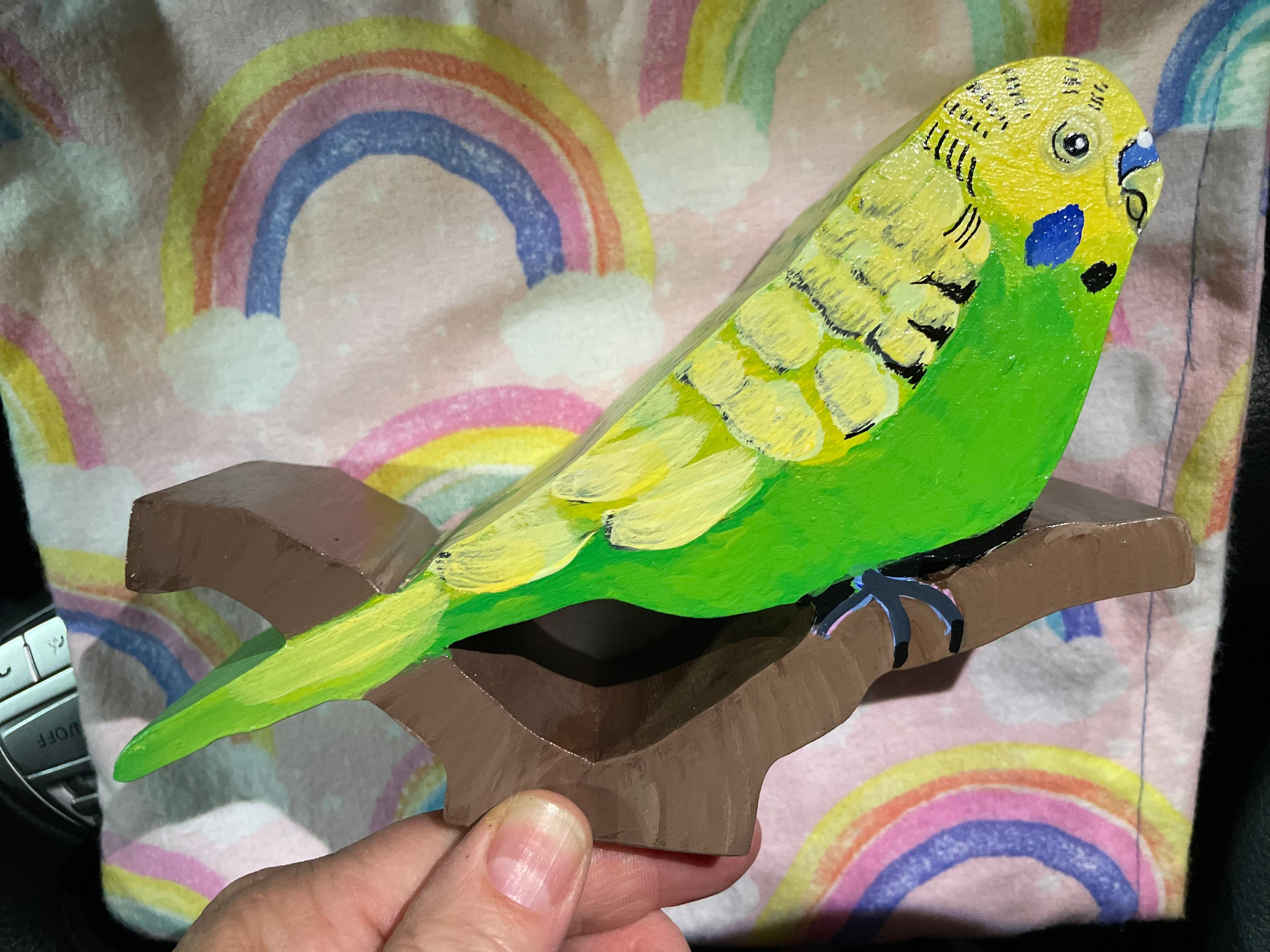 Parakeet Cell Phone Holder Wood Phone Holder Cell Phone | Etsy