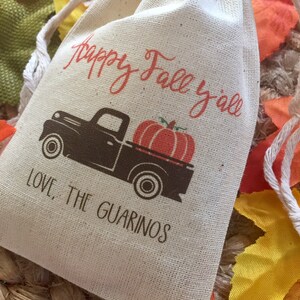 Set of 10 Halloween, Thanksgiving Favor Bags / Happy Fall Y'all ...
