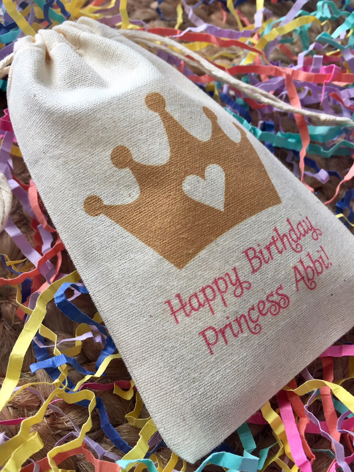 Set of 10 Personalized Princess Crown / Tiara Party Favor Bags | Etsy