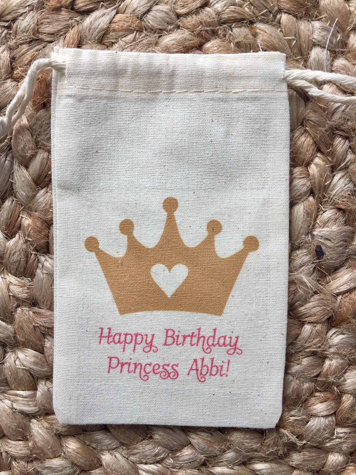 Set of 10 Personalized Princess Crown / Tiara Party Favor Bags | Etsy
