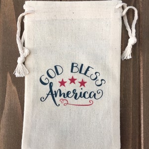 Set of 10 4th of July Favor Bags God Bless America Patriotic Favors ...