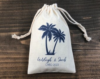 Thank You Qty 10-25 Heart With Palm Tree Wedding Favors With Palm Trees ...