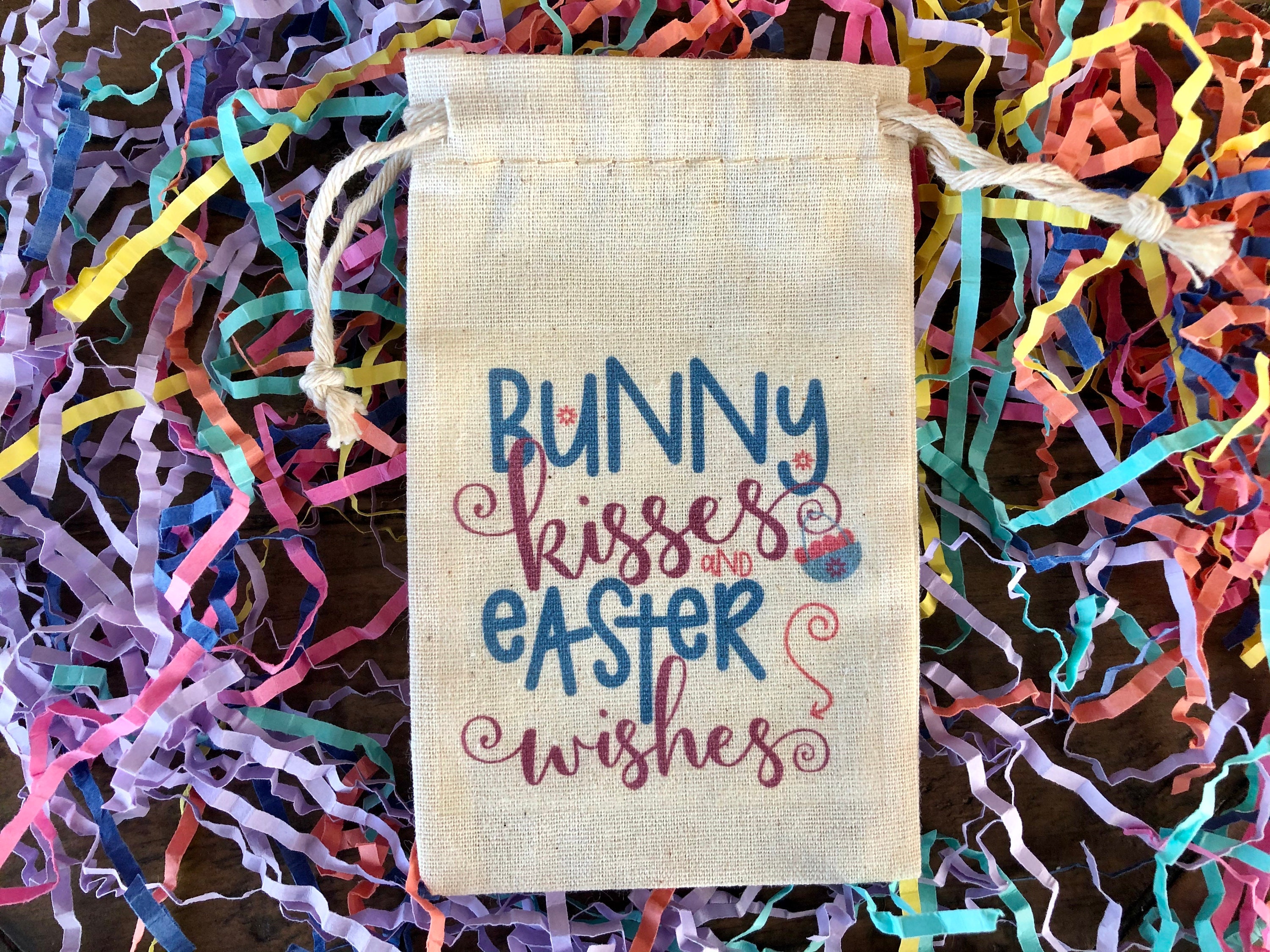 Set of 10 Easter Bags Cotton Muslin Favor and Candy Bags | Etsy