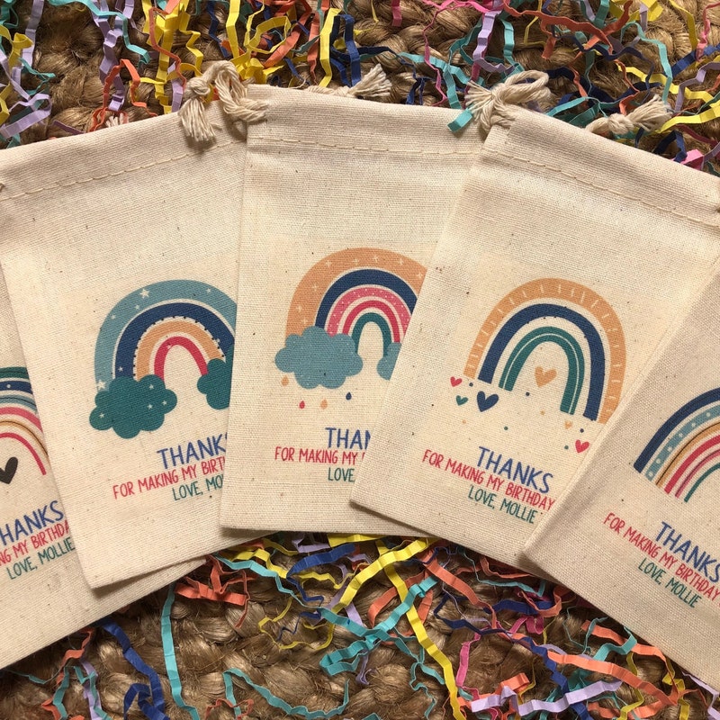 Rainbow Favor Bags - Etsy