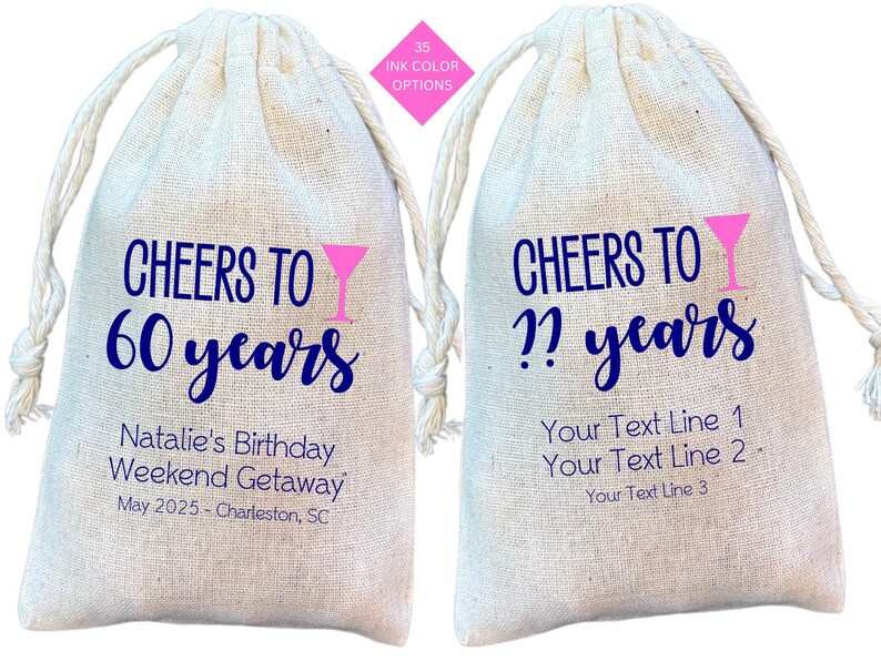 Martini Birthday Party Favor Bags: Milestone Celebration Gift - Etsy