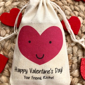Set of 10 Kid's Valentine's Day Party Favor Bags / Emoji Heart ...