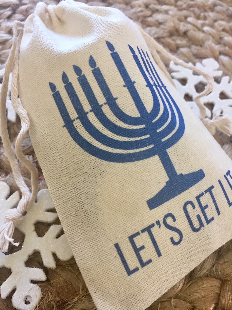 Set of 10 Personalized Hanukkah Favor Bags / Holiday Gift Bags | Etsy