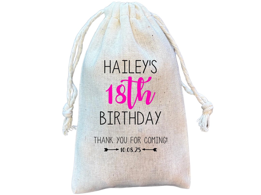 Personalized Party Favor and Gift Bags "any Age" Birthday, Custom Goody ...