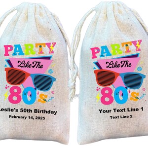 80s Theme Birthday Party Gift and Favor Bag - Etsy
