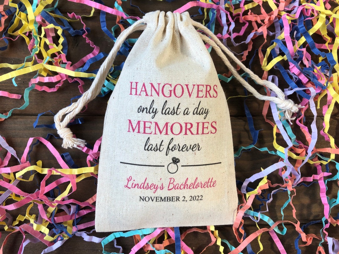 Set Of 10 Bachelorette Or Engagement Party Recovery Kit Bags Hangovers