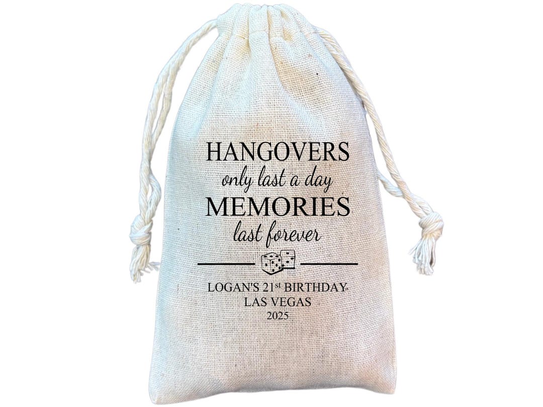 Las Vegas Theme Hangover and Recovery Kit Gift and Favor Bags ...
