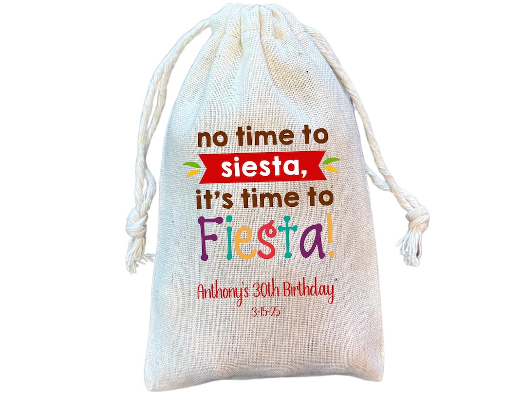 Mexican Fiesta Party Favor Bags: Colorful Cotton Goody Bags - Etsy