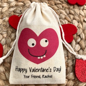 Set of 10 Kid's Valentine's Day Party Favor Bags / Emoji Heart ...