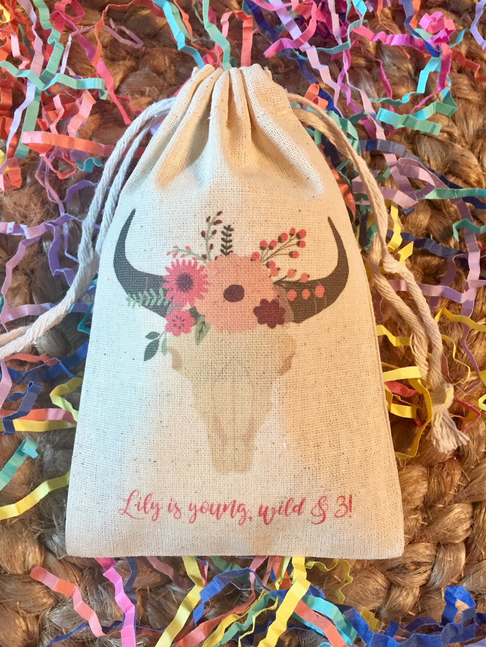 Set of 10 Tribal Boho Theme Party Favor Bags for Wild ONE TWO - Etsy