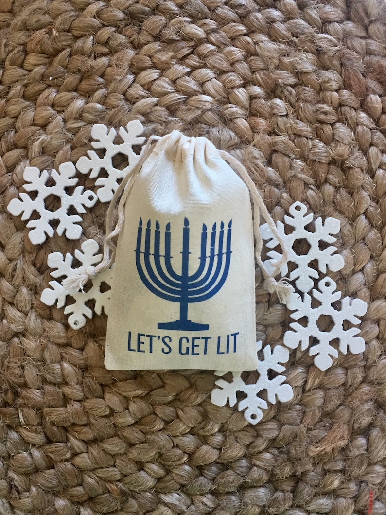 Set of 10 Personalized Hanukkah Favor Bags / Holiday Gift Bags | Etsy