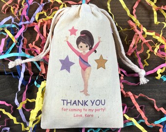 Gymnastics Boy Girl Gymnasts Birthday Party Treat Favor Gift Bags Mini ...