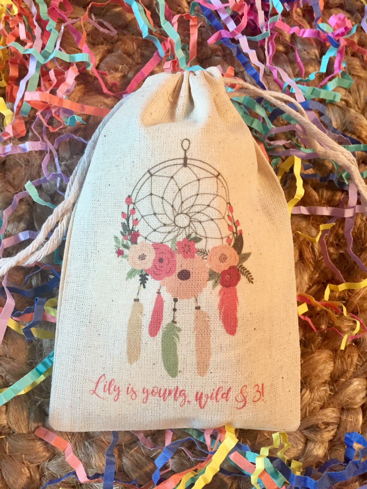 Set of 10 Tribal Boho Theme Party Favor Bags for Wild ONE TWO - Etsy