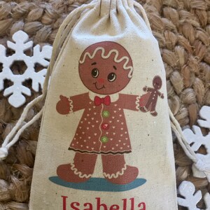 Set of 10 Kid's Christmas Party Favor Bags / Gingerbread Man Assortment ...