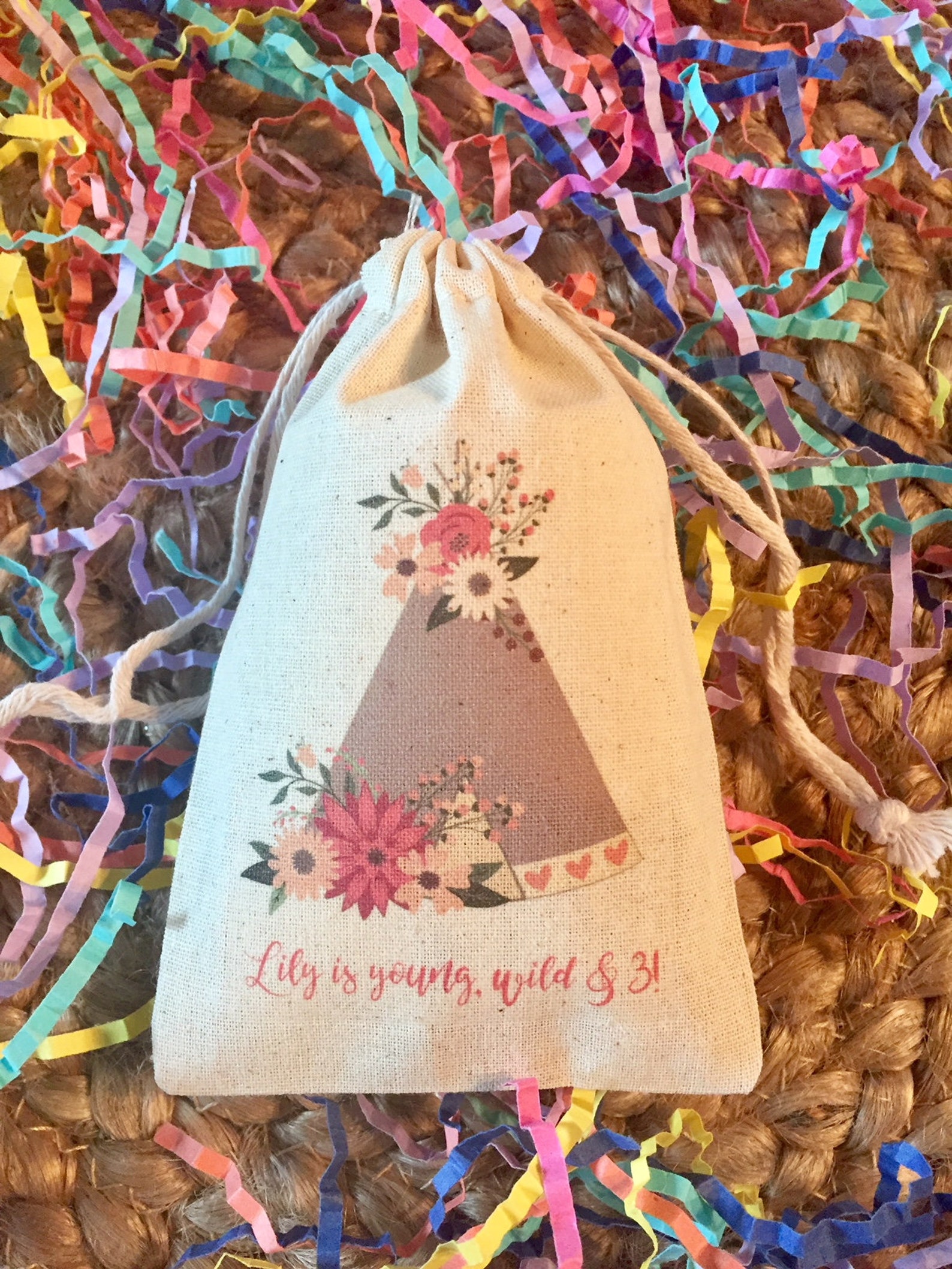 Set of 10 Tribal Boho Theme Party Favor Bags for Wild ONE TWO - Etsy