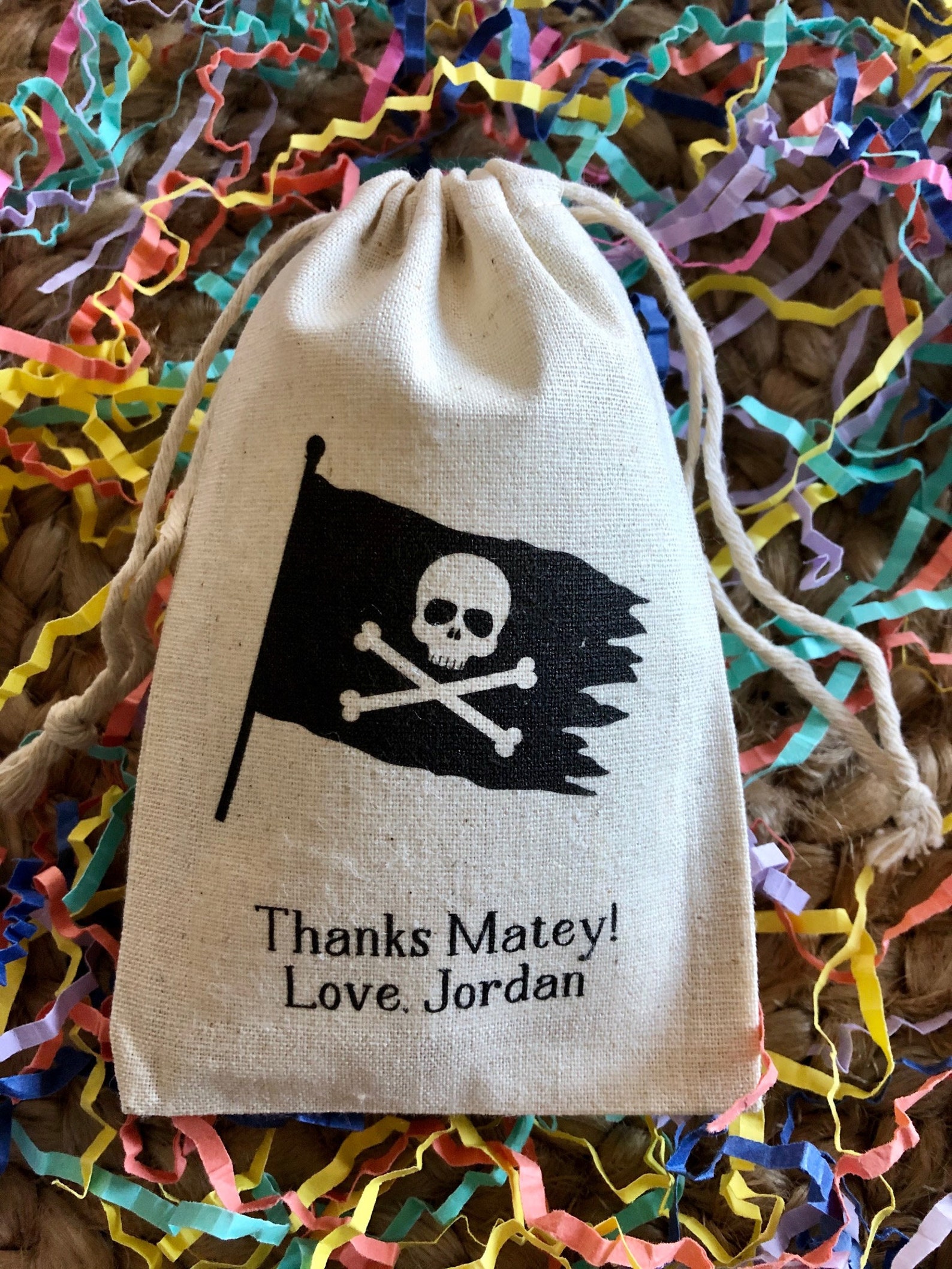 Set of 10 Personalized Pirate Flag Party Favors Custom | Etsy