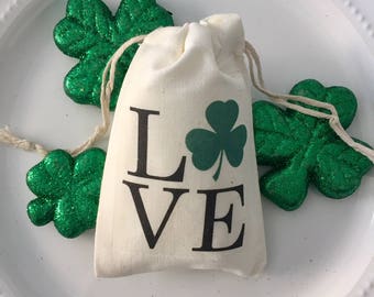 St Patricks Favor Bag Happy St Patricks Day Bags, Irish Gift Bag - Etsy