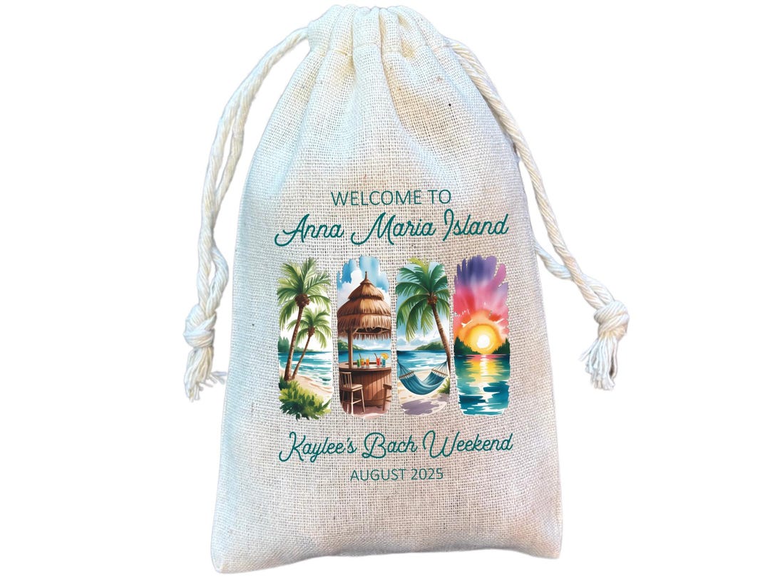 Beach Party Favor Bags: Coastal Wedding Welcome Gift - Etsy