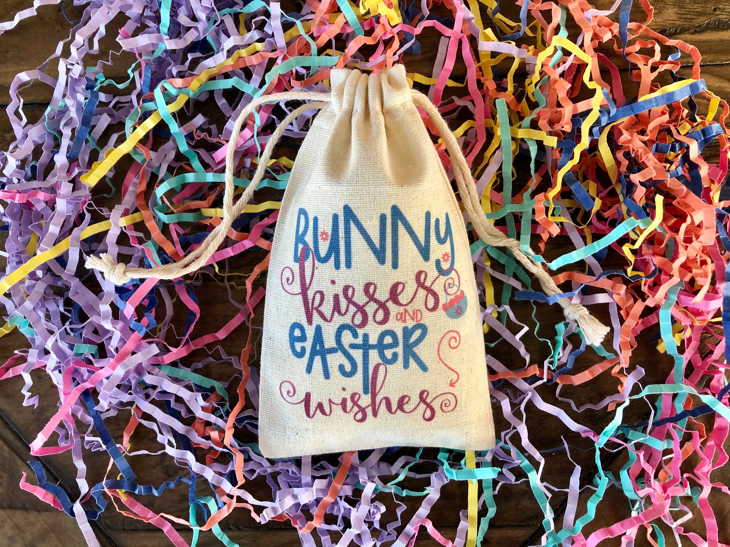 Set of 10 Easter Bags Cotton Muslin Favor and Candy Bags | Etsy