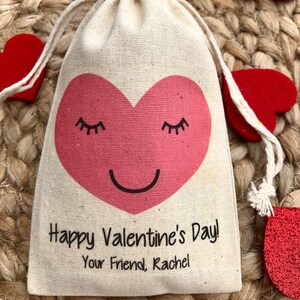 Set of 10 Kid's Valentine's Day Party Favor Bags / Emoji Heart ...