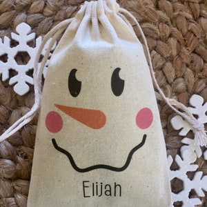 Set of 10 Kid's Christmas Party Favor Bags / Snowman Assortment Gift ...