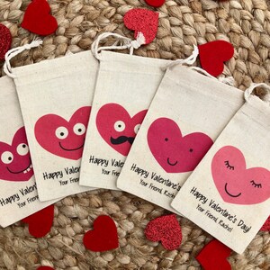 Set of 10 Kid's Valentine's Day Party Favor Bags / Emoji Heart ...