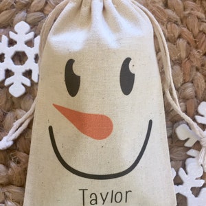 Set of 10 Kid's Christmas Party Favor Bags / Snowman Assortment Gift ...
