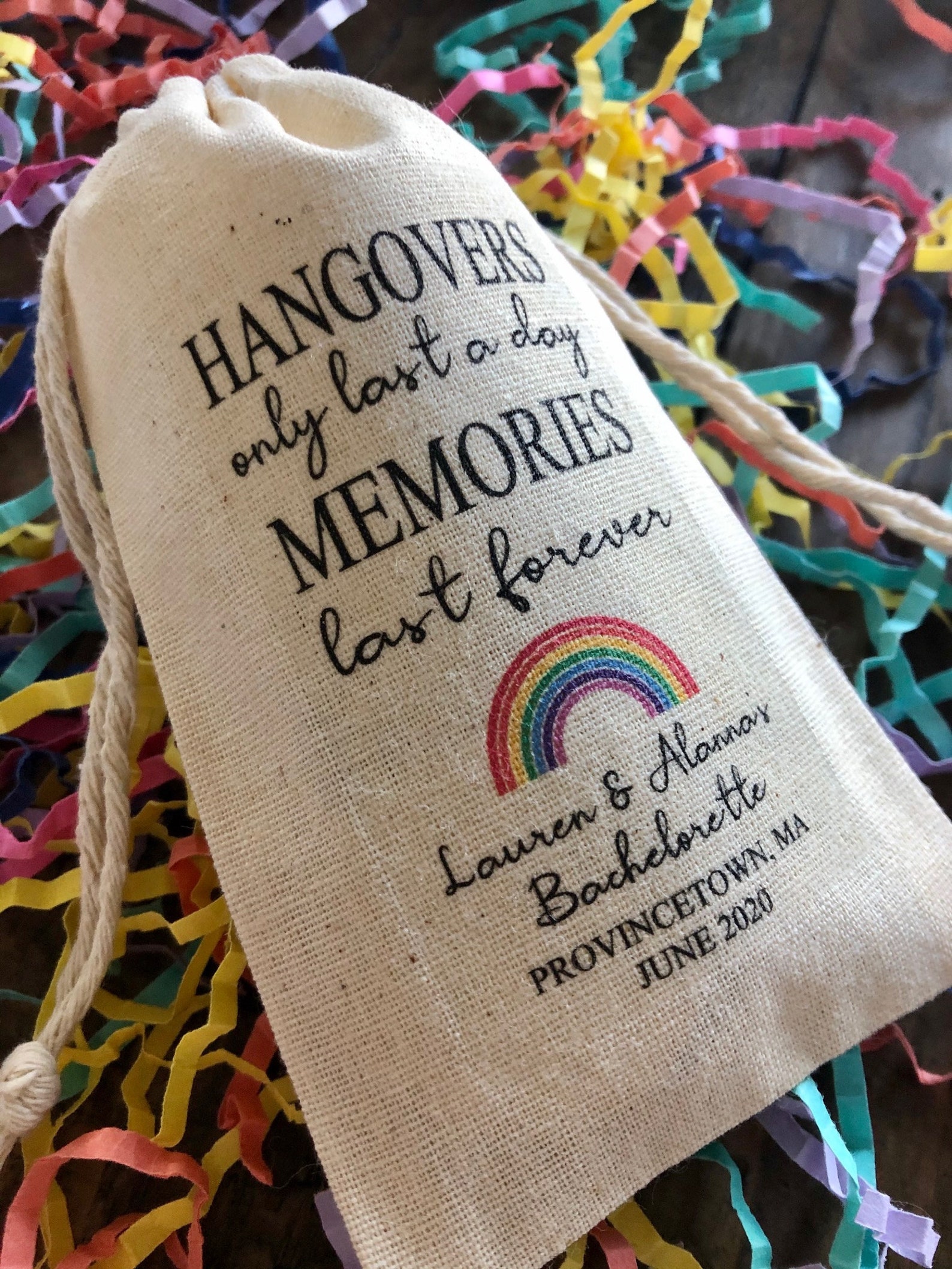 Set of 10 Rainbow Theme Hangover Kit / Recovery Kit / | Etsy