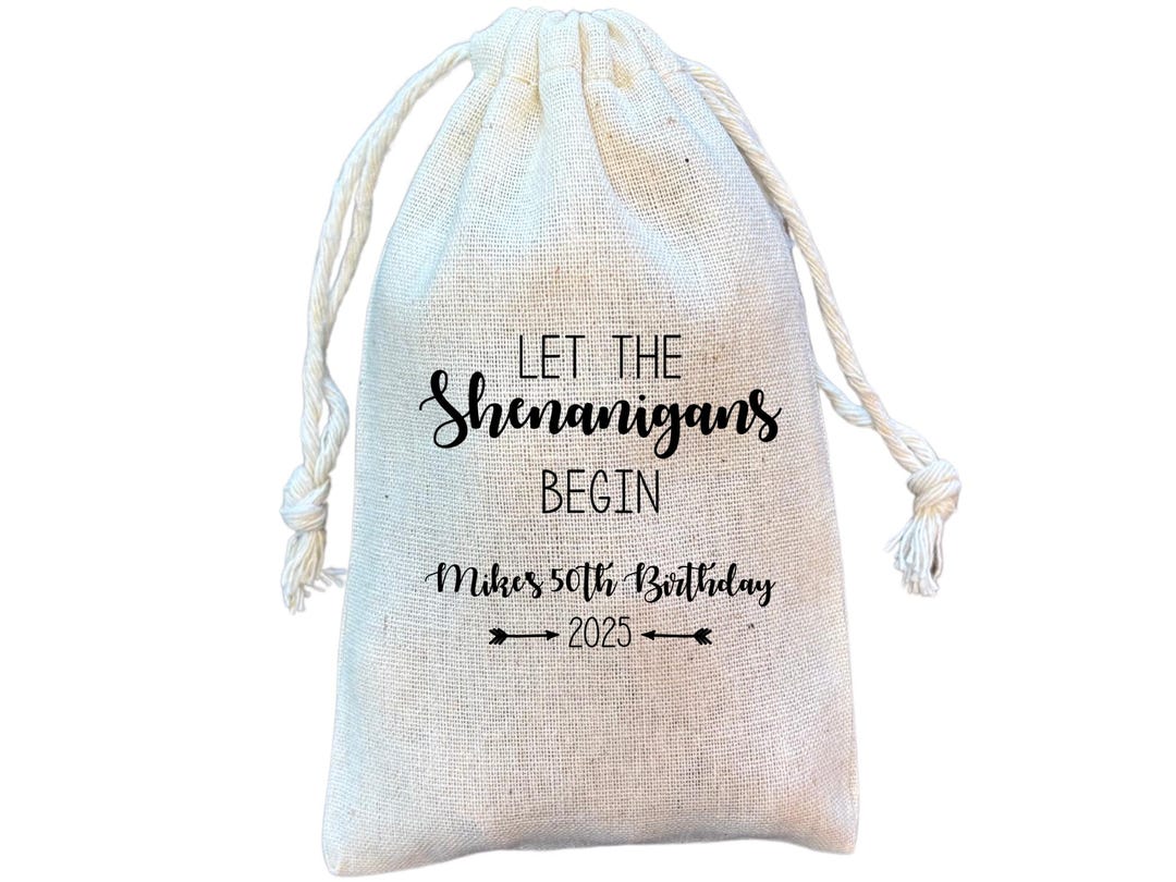 Let the Shenanigans Begin Custom Adult Party Favor and Gift Bags for ...