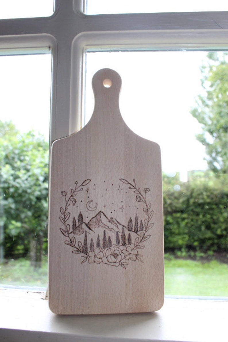 Handmade, Wood Burned Small Chopping Board Pyrography - Etsy