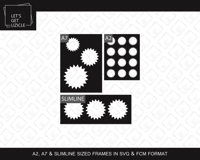 SVG/FCM Cut Files Sunburst Frames - Etsy