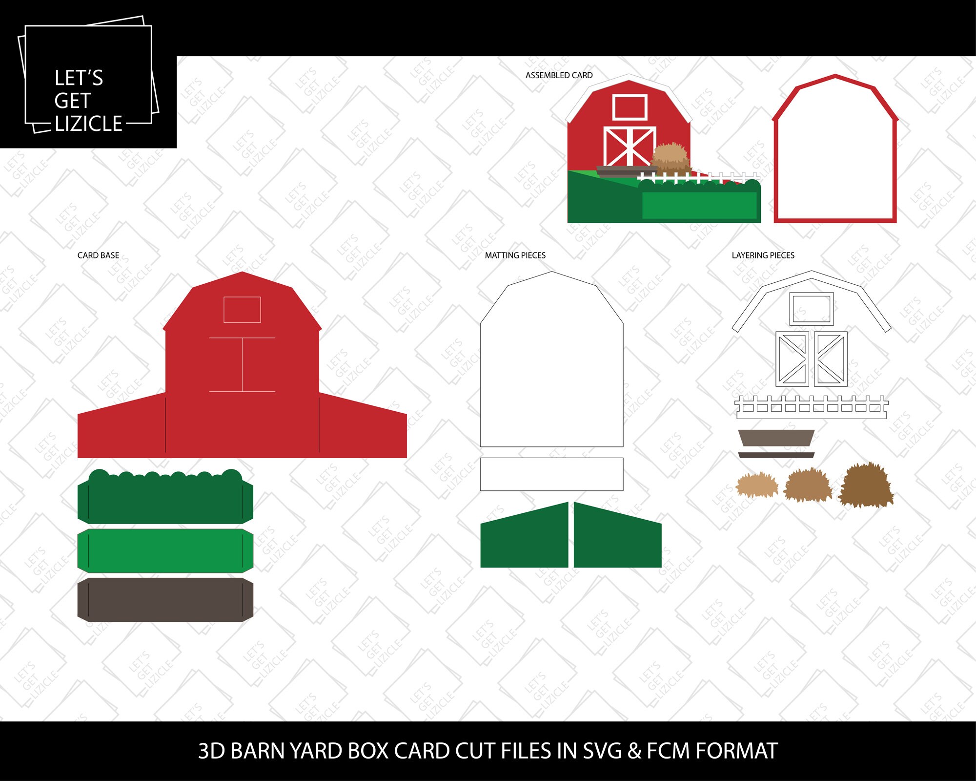 SVG/FCM Cut Files - 3D Box Card, Barn Yard Scene - Etsy